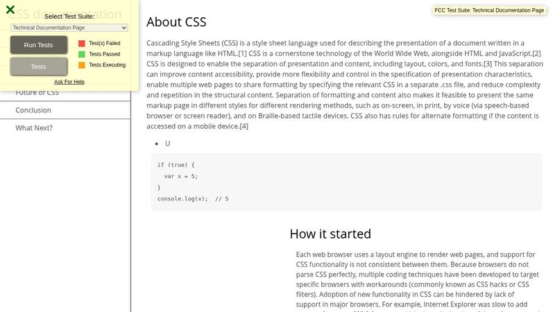 FCC: Technical Documentation Page