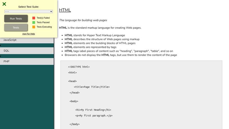 WEB DEVELOPMENT DOCUMENTATION PAGE