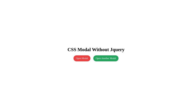 CSS Modal without Jquery