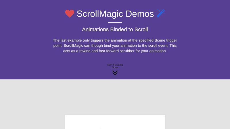 ScrollMagic Demos - Animations Binded to Scroll
