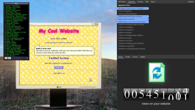 CSS Clicker (pure CSS game, no JavaScript)