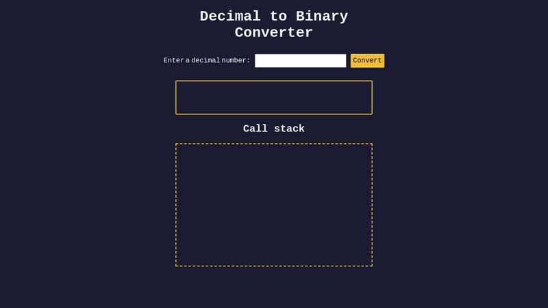 Decimal to Binary Converter
