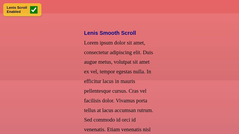 simple lenis scroll fiddling