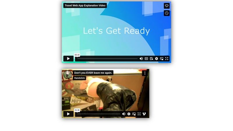 Vimeo embed: simple, multiple videos, options, responsive