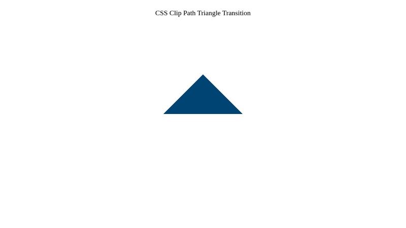 CSS Clip Path Triangle Transition