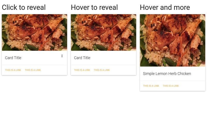 Materialize.css Clickable and hoverable cards