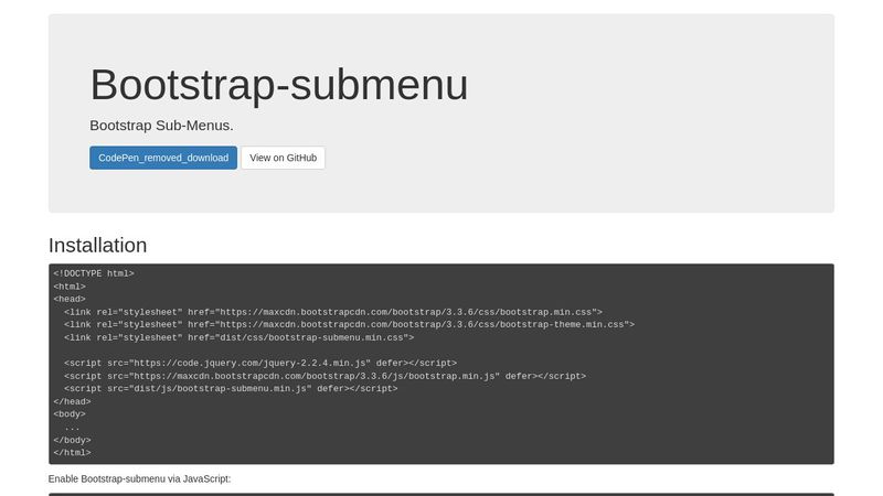 Bootstrap-submenu