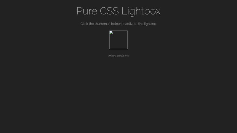lightbox by css