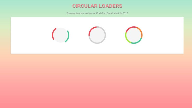 Circular Loaders CSS