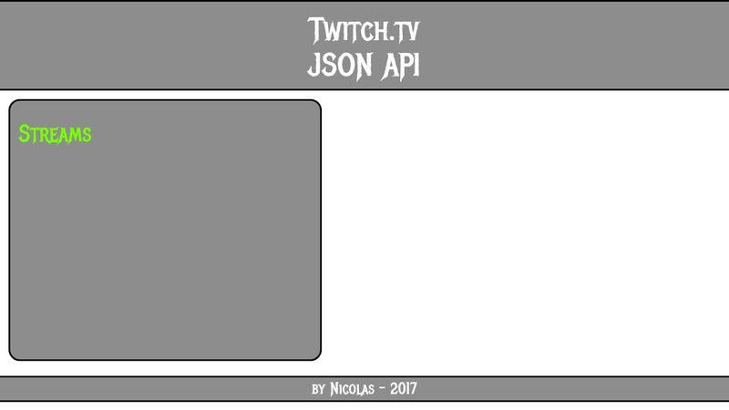 Twitch.tv JSON API