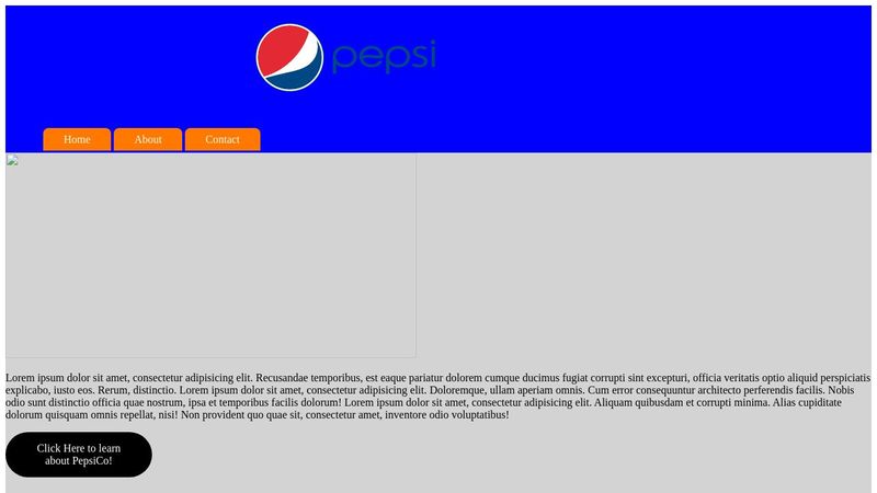 Pepsi Landing Page