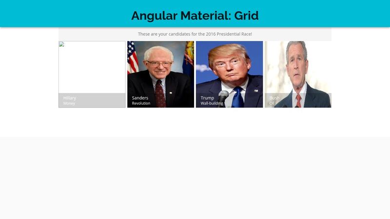angular-material: Grids
