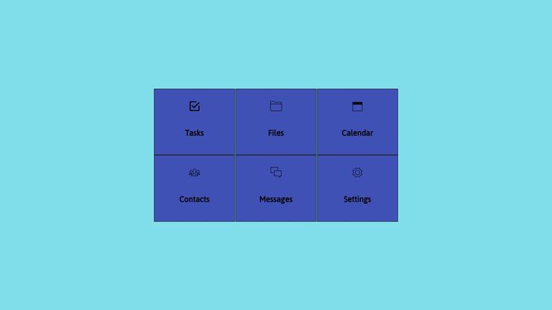 Responsive tile menu