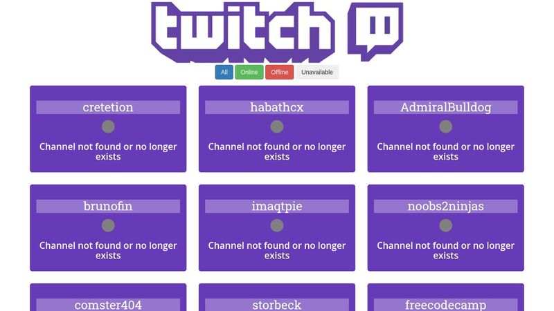 FCC - twitch.tv challenge