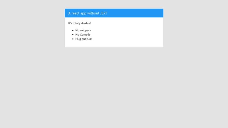 react-without-jsx