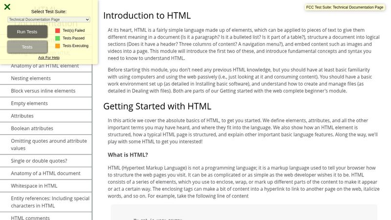 FreeCodeCamp 4th Project - Technical Documentation Page