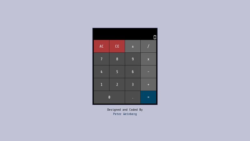 Simple React Calculator w/ Toggle Sign & CE Buttons