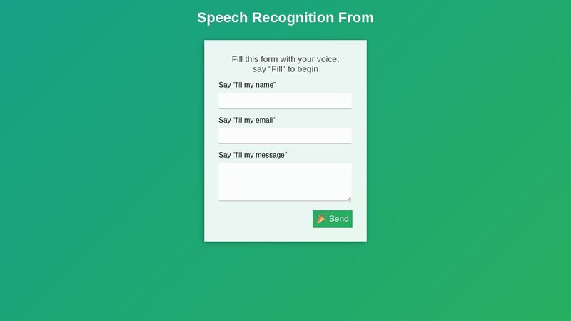 JS30 - Speech Recognition Form