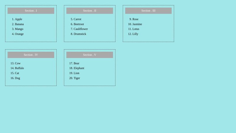 CSS Counter Increment