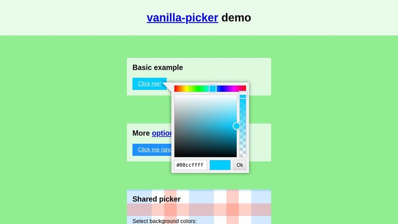 vanilla-picker demo