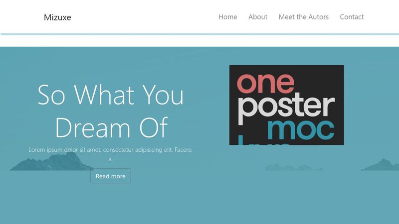 Mizuxe- Bootstrap 4 landing page