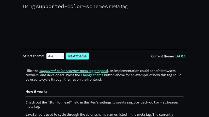 Very Vanilla supported-color-schemes Switcher