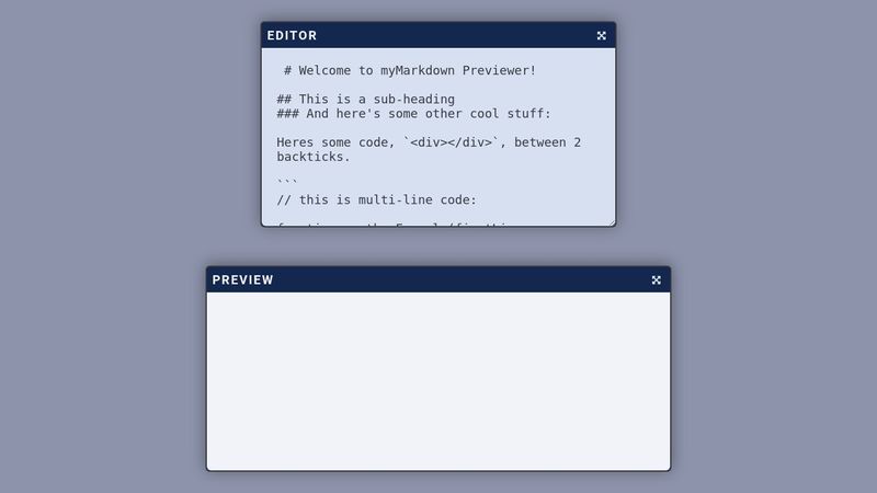 Simple Markdown Previewer