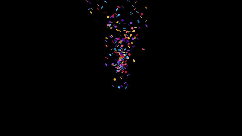 tsParticles Colorful Hexagon Confetti