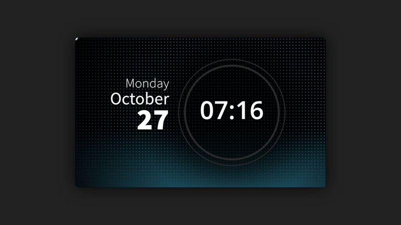 SVG clock UI