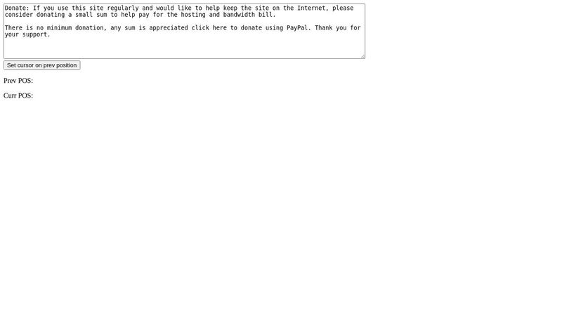 Get cursor / caret position in textarea