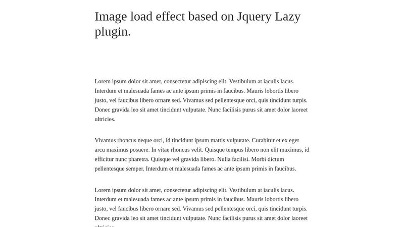 Image blur load effect based on Jquery Lazy plugin