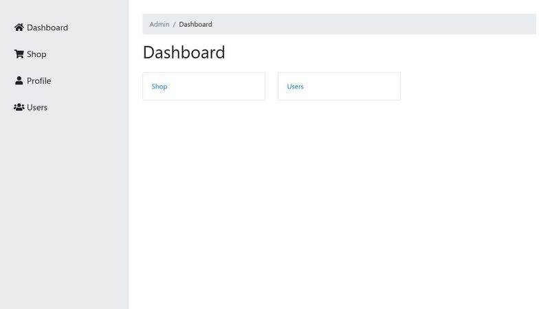 Simple admin panel