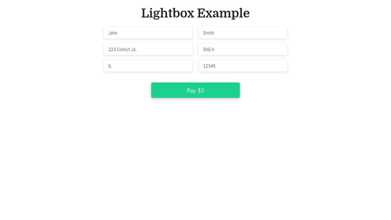 Collect.js Lightbox Example