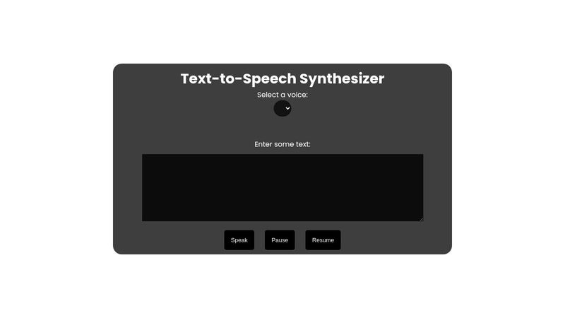 Web Speech API: Creating a Text to Speech App with JavaScript