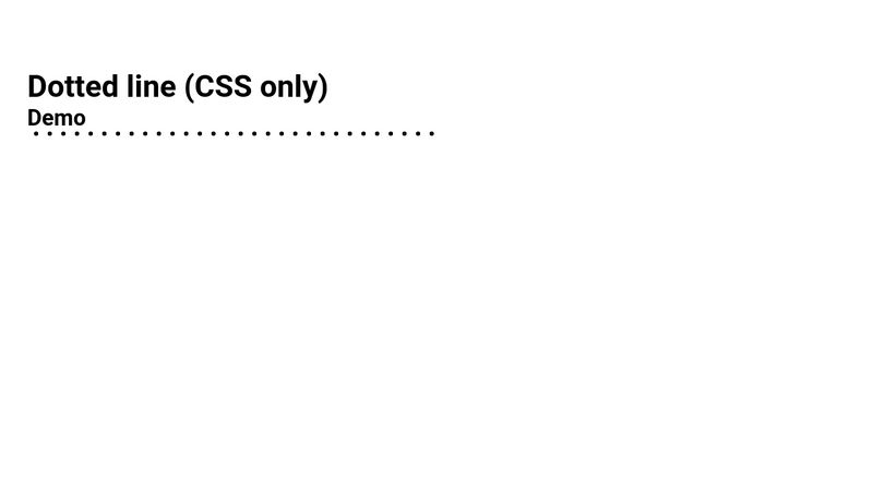 Dotted Line CSS Only dotted-line-css-only