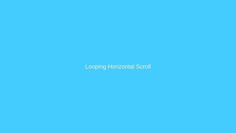 Looping Horizontal Scroll