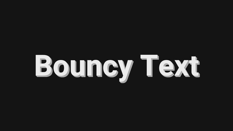 Bouncy text (Pure CSS)