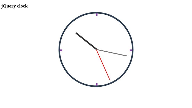 jquery clock