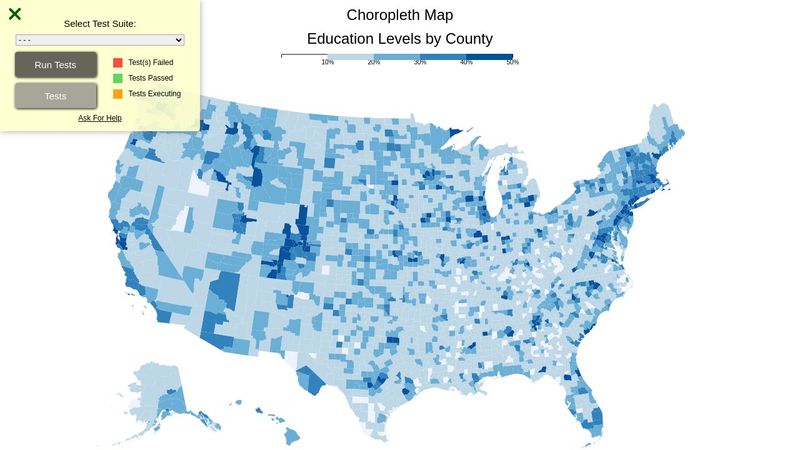 Choropleth Map US education