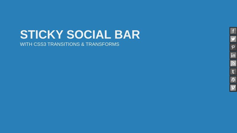 Sticky Social Bar with CSS3 Animations