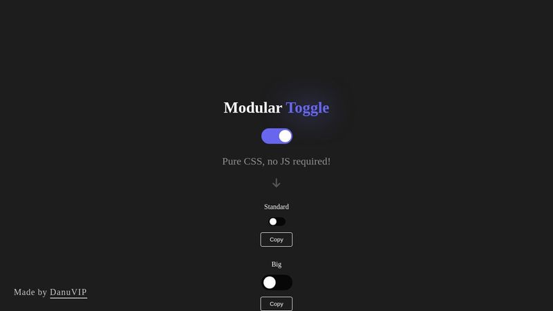 Modular Toggle - pure CSS