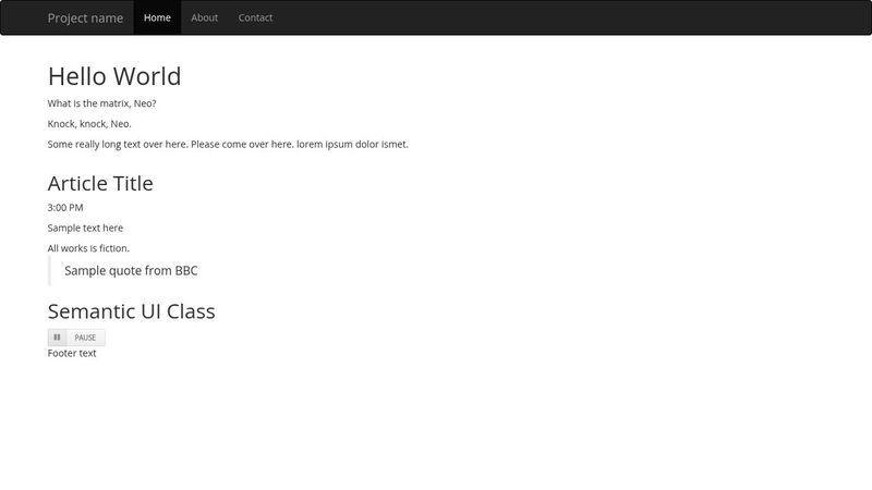 Bootstrap & Semantic UI Hybrid