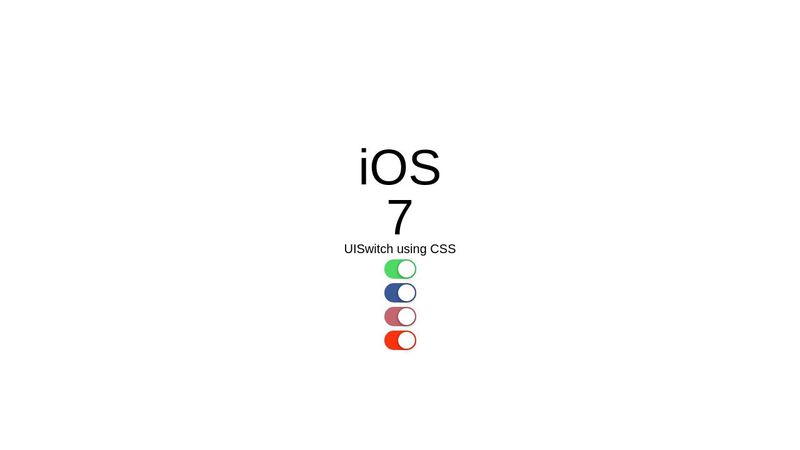 iOS 7 Checkbox UISwitch CSS