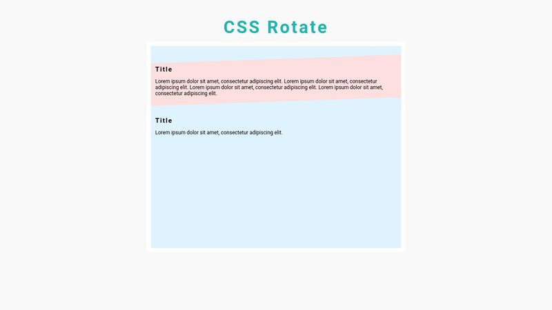 Rotate CSS