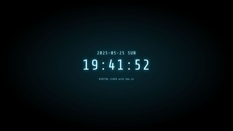 Digital Clock with Vue.js