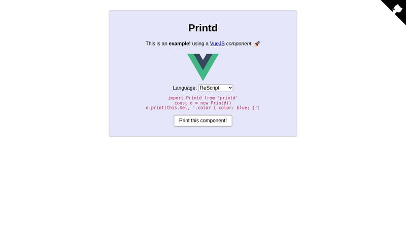 Print a Vue 2 component