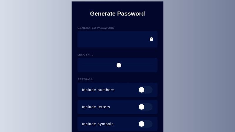 Vue: Password Generator App