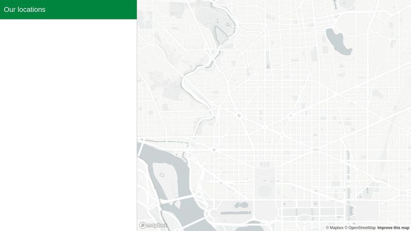 Build a store locator using Mapbox GL JS ex1