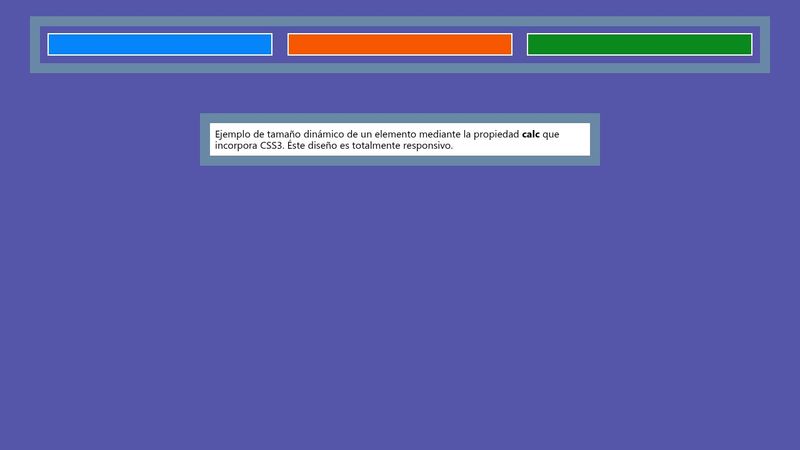 Example of CSS3 'calc()' function