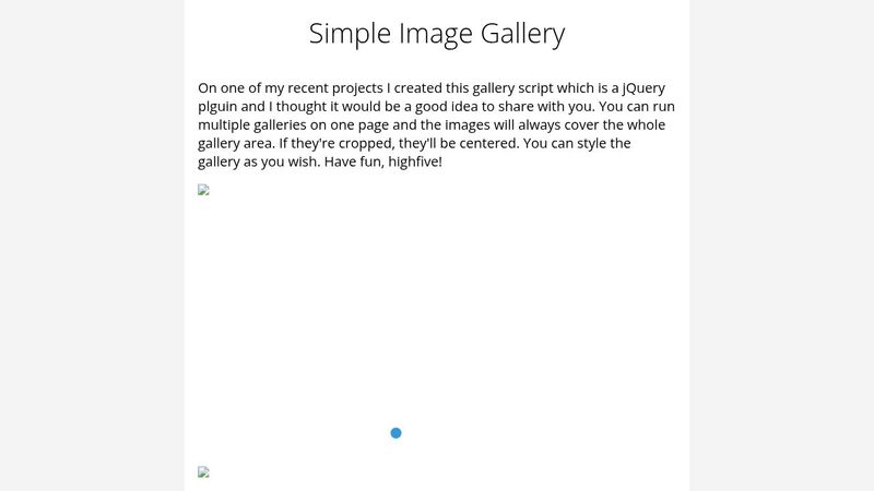Simple Image Gallery jQuery Plugin
